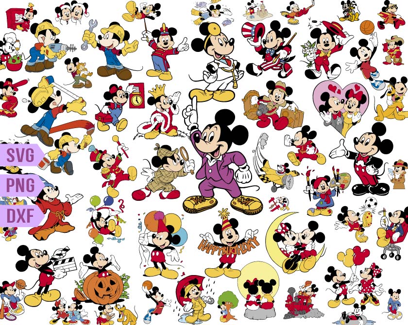 Disney Mickey Mouse SVG Bundle, Mickey Mouse Birthday Svg - Inspire Uplift