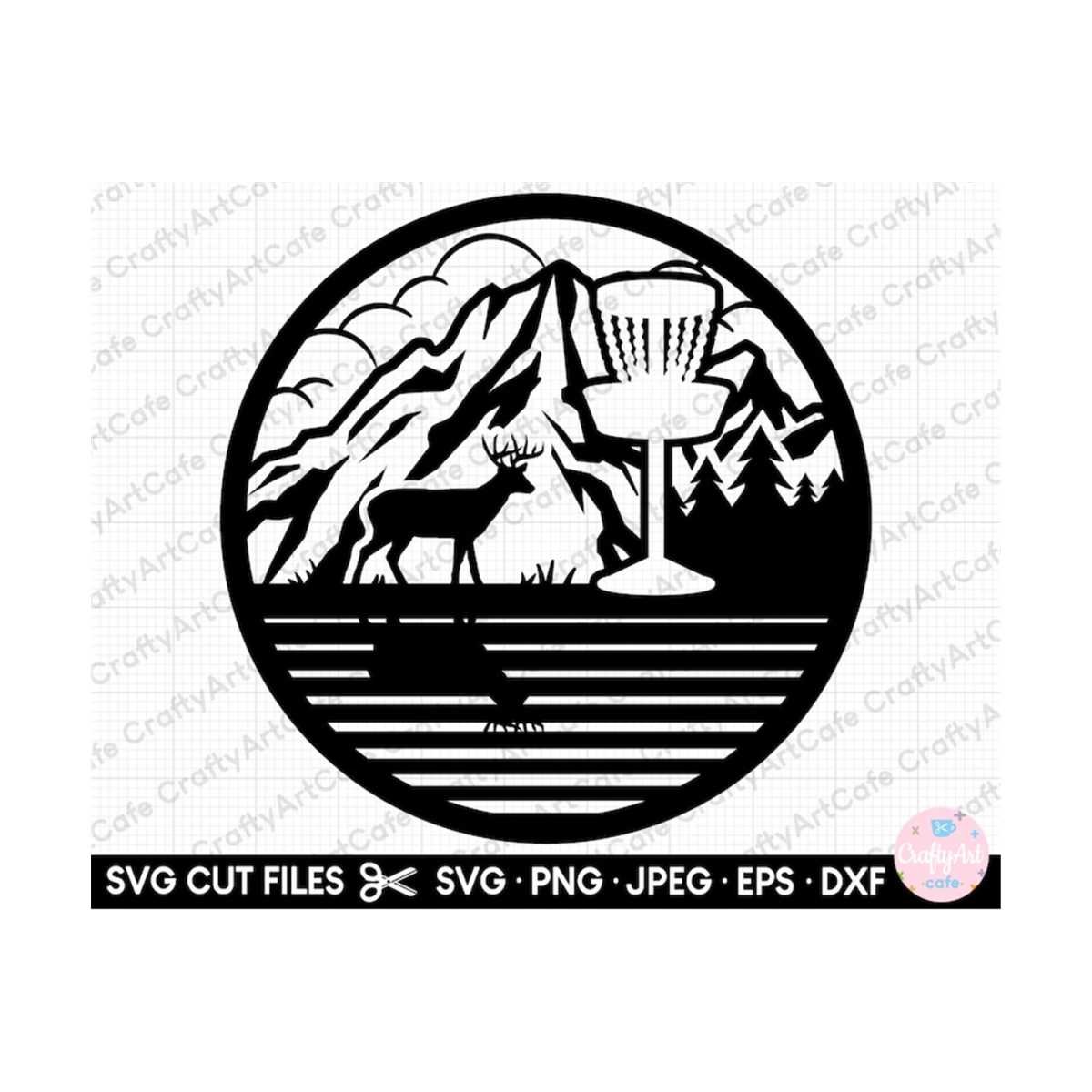 disc golf svg file - Inspire Uplift