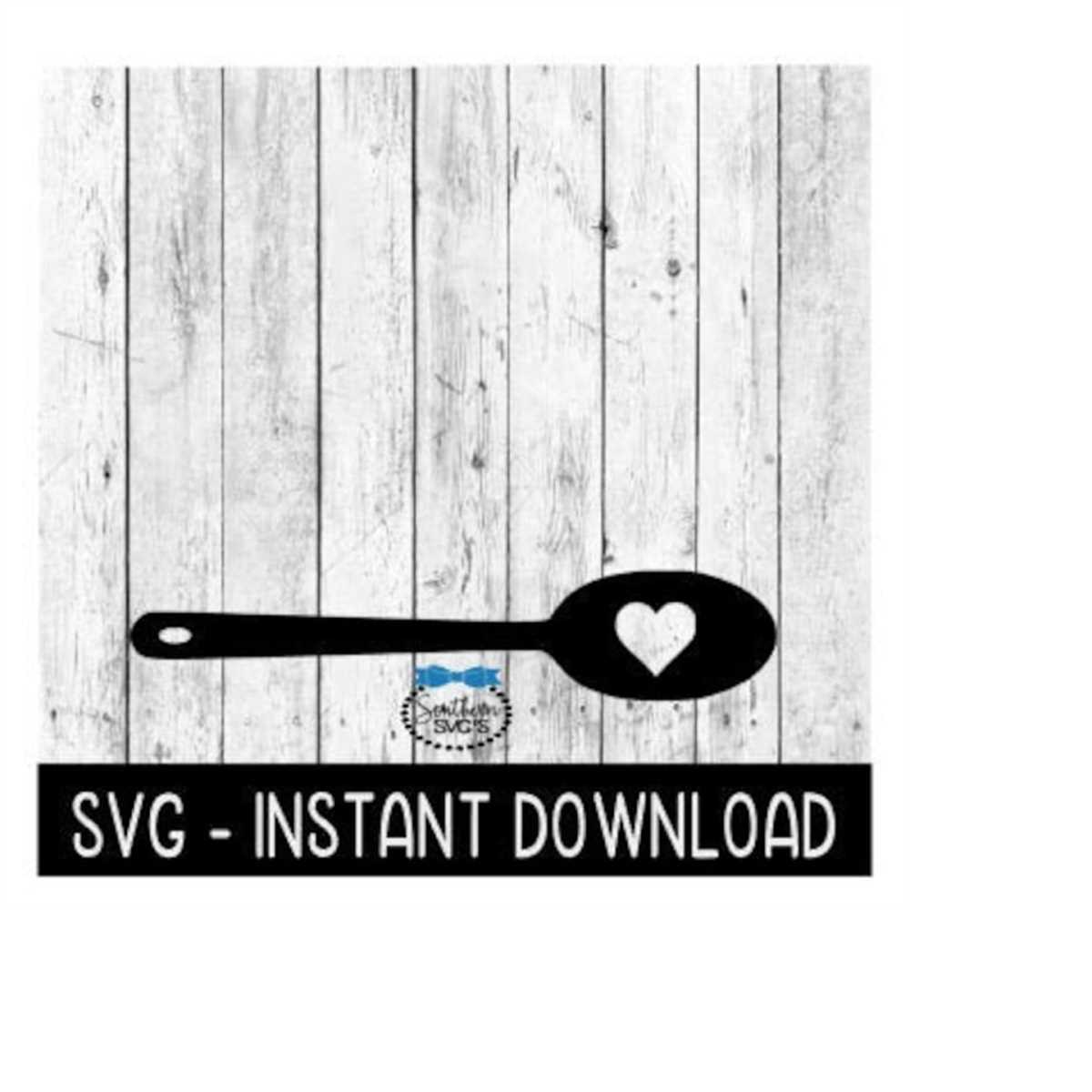 Wooden Spoon SVG, Farmhouse Kitchen Spoon SVG File, Instant | Inspire ...