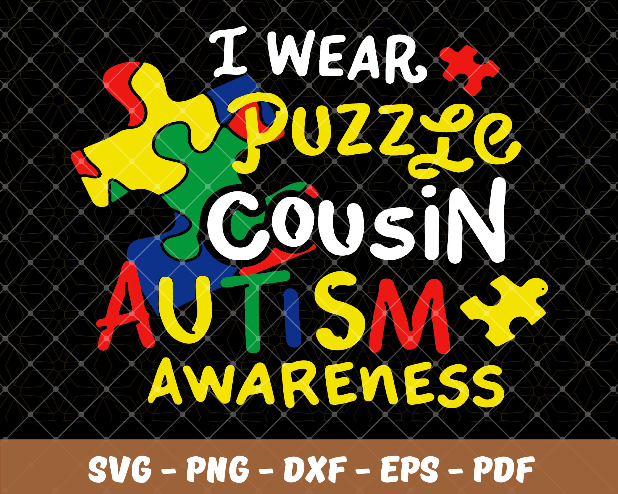 i wear puzzle cousin autism awareness,Autism Svg | Inspire Uplift