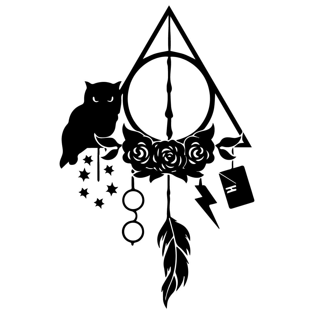 Harry Potter Wizard Owl Hogwarts School Logo SVG | Inspire Uplift