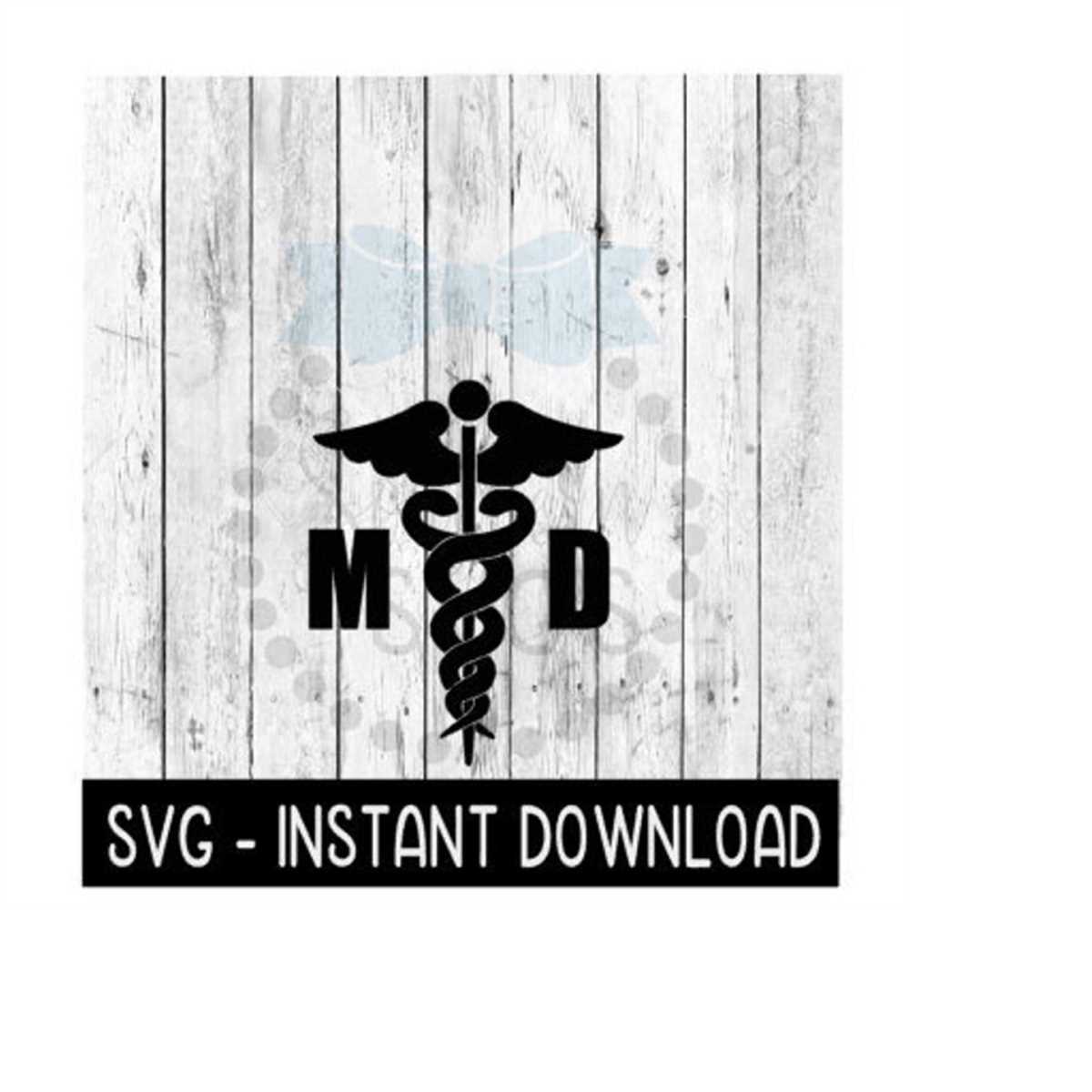 MD Caduceus Medical Symbol SVG, Emergency Symbol SVG Files, | Inspire ...