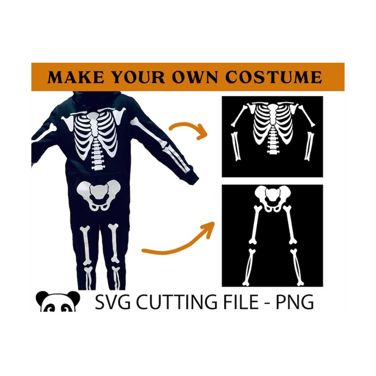 Skeleton svg, Halloween costume svg, Silhouette file, Skelet | Inspire ...