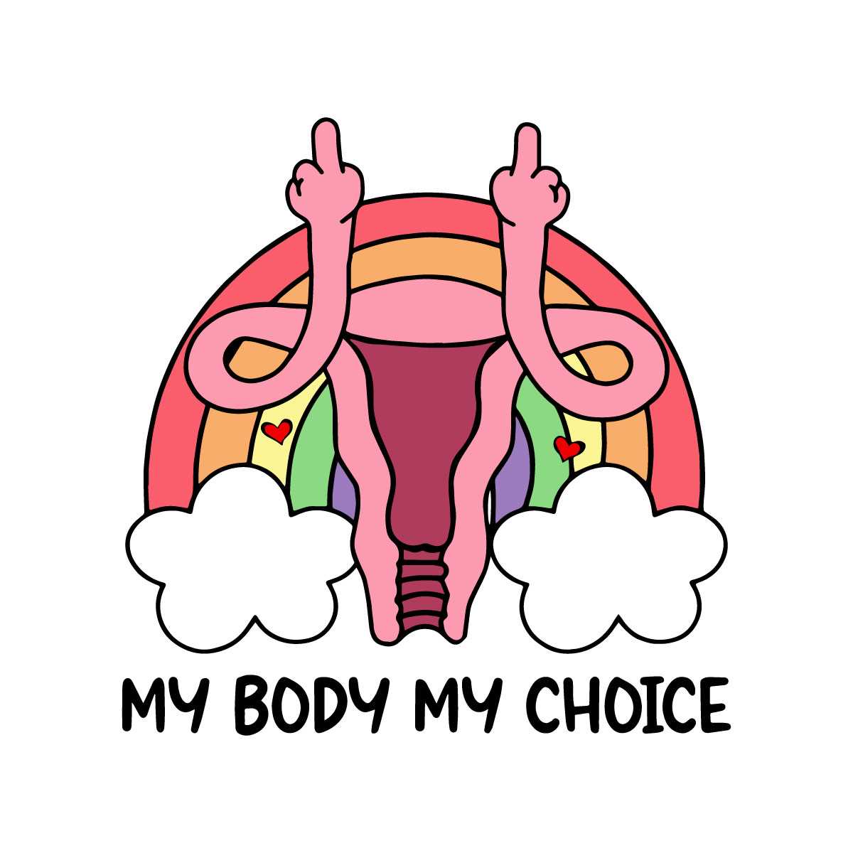 My Body My Choice SVG, Middle Finger Uterus SVG | Inspire Uplift