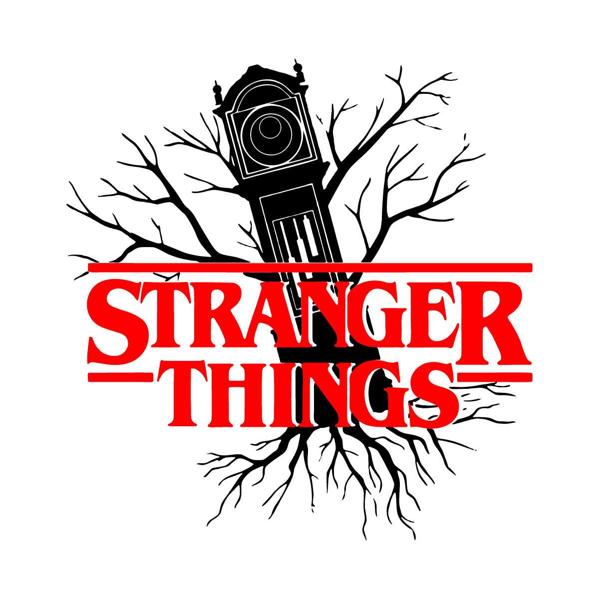 Stranger Things Clock Logo Svg, Stranger Things Logo Svg | Inspire Uplift