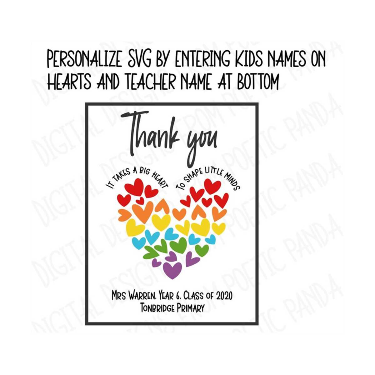 TEACHER thank you SVG PNG, Custom Teacher appreciation svg, | Inspire ...