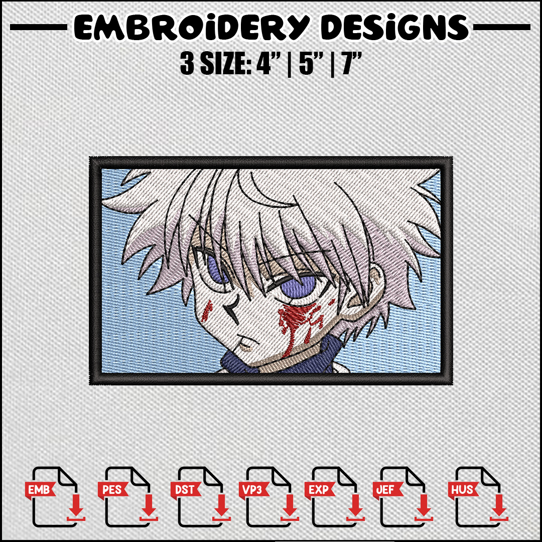 Killua frame embroidery design, Hxh embroidery, Anime design | Inspire ...