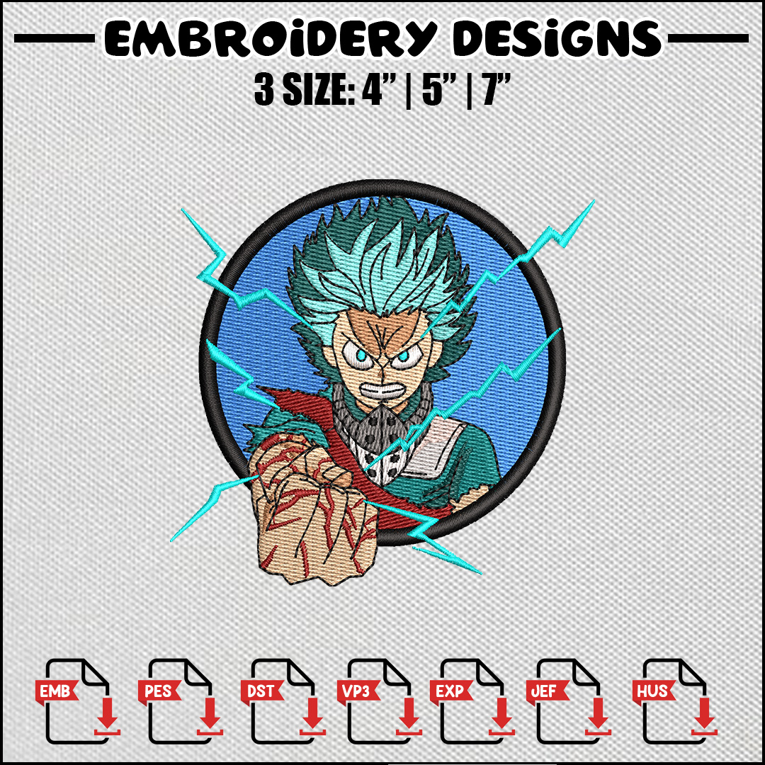 Izuku circle embroidery design, Mha embroidery, Anime design | Inspire ...