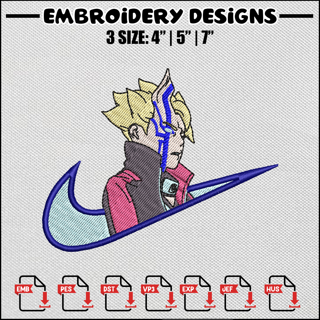 Boruto nike embroidery design, Boruto embroidery, Nike desig - Inspire ...