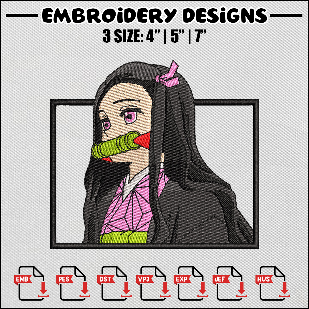 Box Nezuko Embroidery Design Nezuko Embroidery Anime Desig Inspire