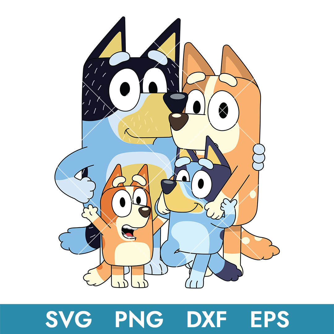 Bluey Family Svg, Blue, Bluey, Bluey Svg, Blue Dog, Bluey Ch | Inspire ...