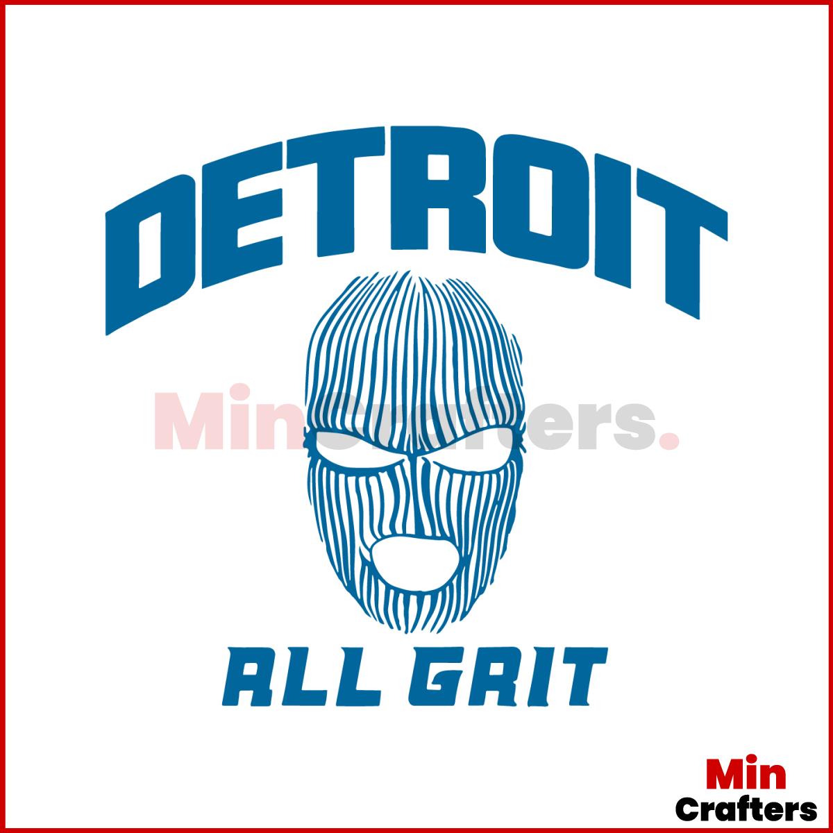 Detroit All Grit SVG Detroit Ski Mask SVG Download File | Inspire Uplift