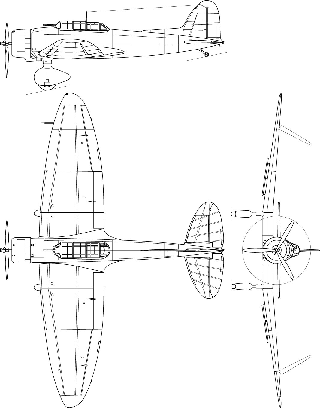 Aichi D3A1 Val svg vector outline file for laser engraving, | Inspire ...