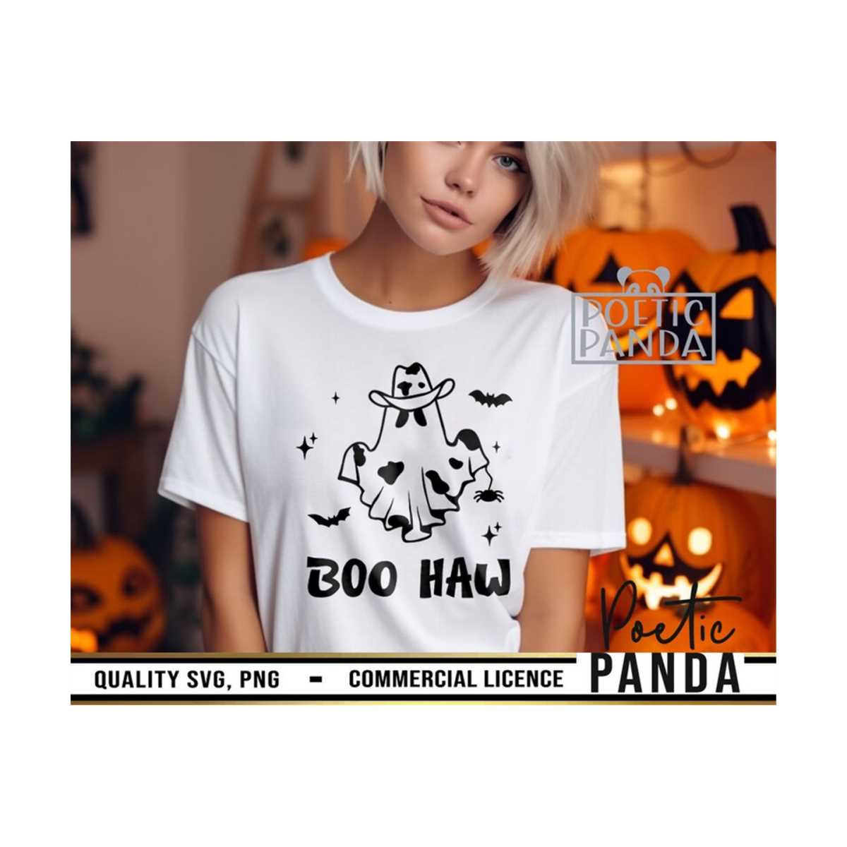 Boo Haw SVG PNG, Spooky Season Svg, Halloween Shirt Svg, Cow | Inspire ...