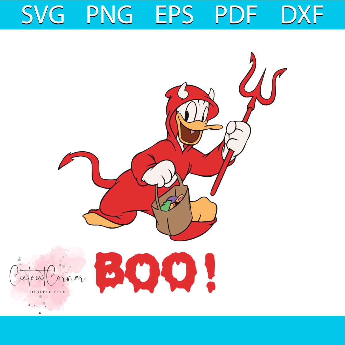 Funny Donald Duck Boo Witch Vibe SVG | Inspire Uplift