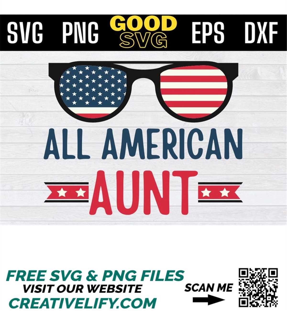 all american Aunt svg, all american Aunt png, 4th of july Au | Inspire ...