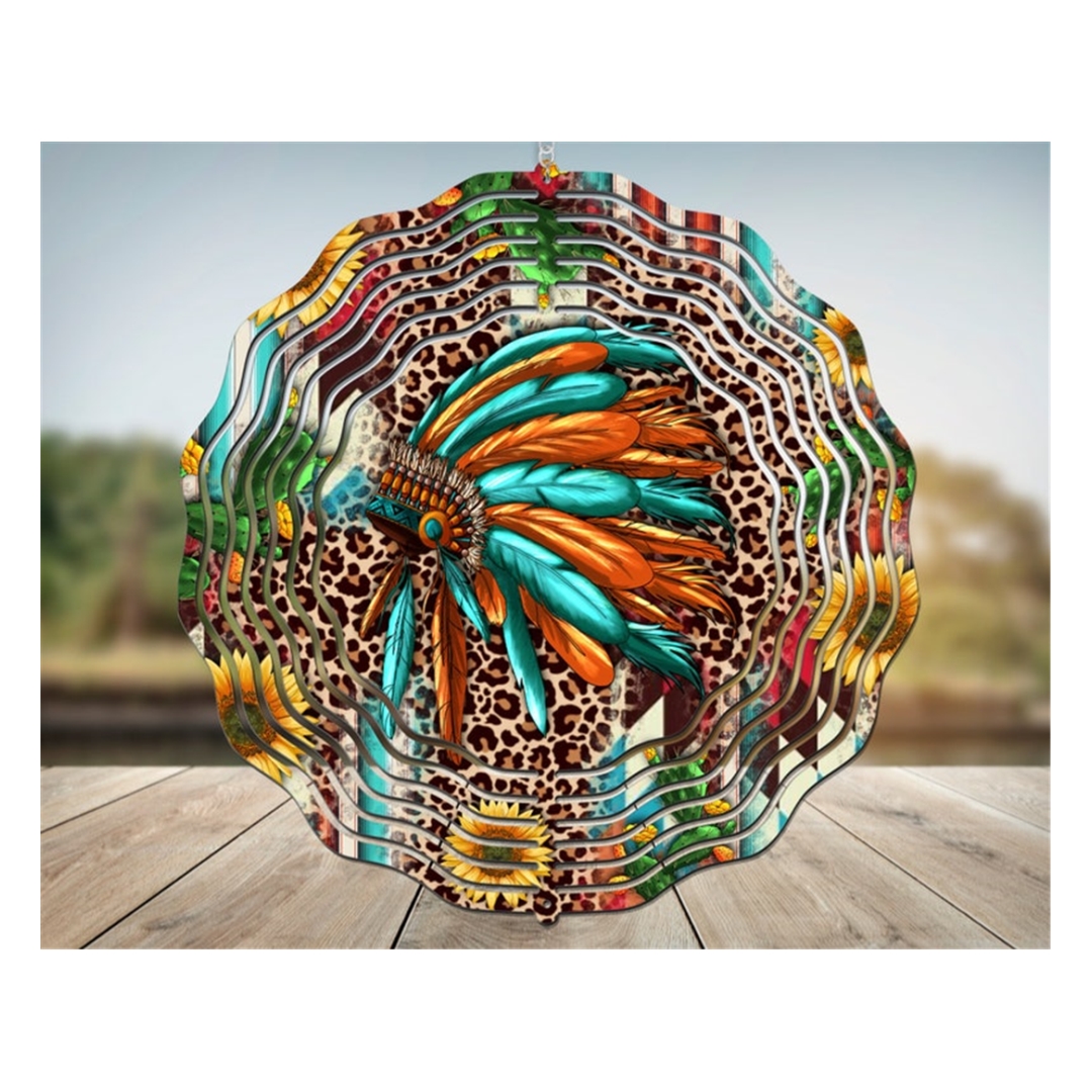 Western Native American Headdress Wind Spinner Png, Wind Spi | Inspire ...