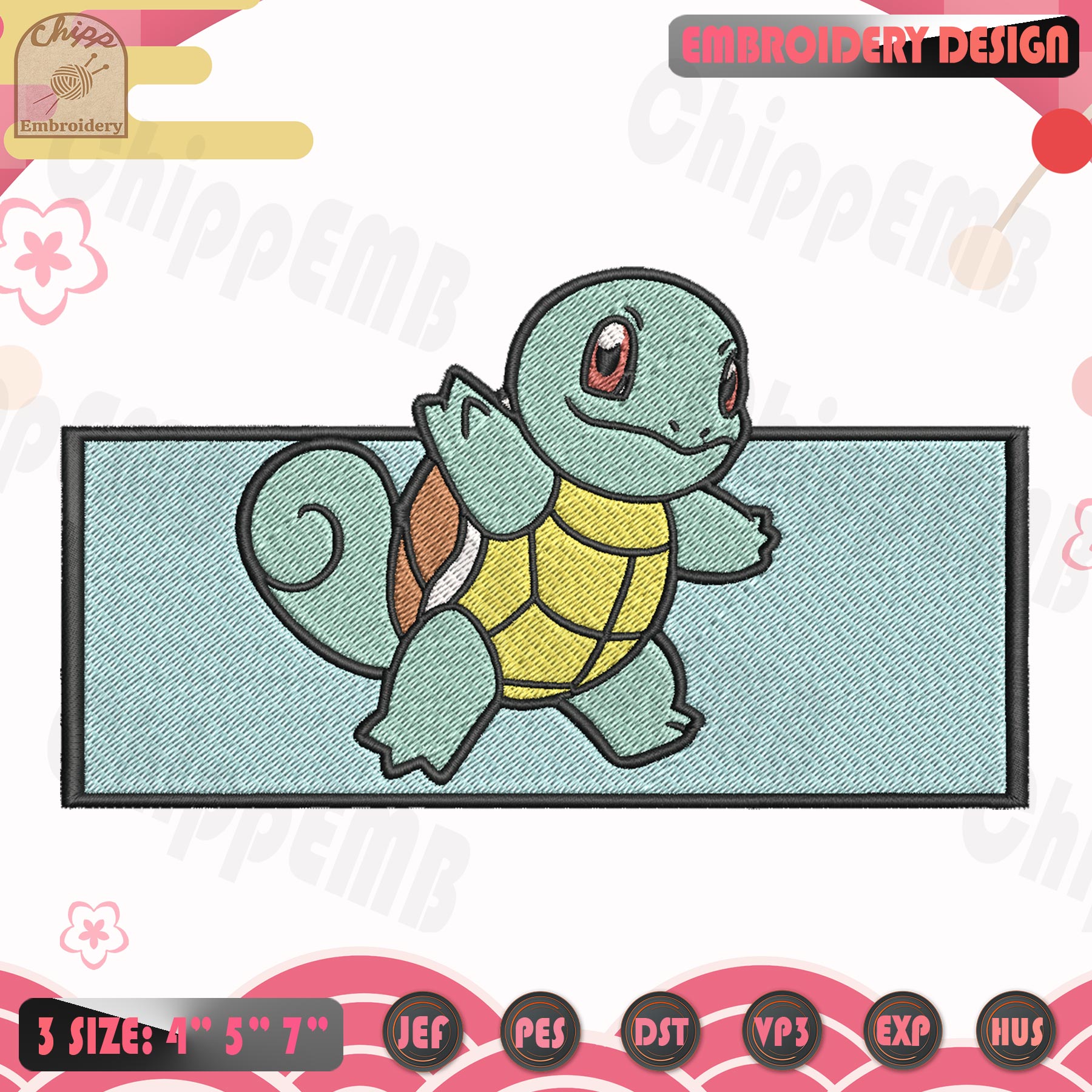 Pokemon Embroidery Design, Anime Embroidery File, Machine Em | Inspire ...