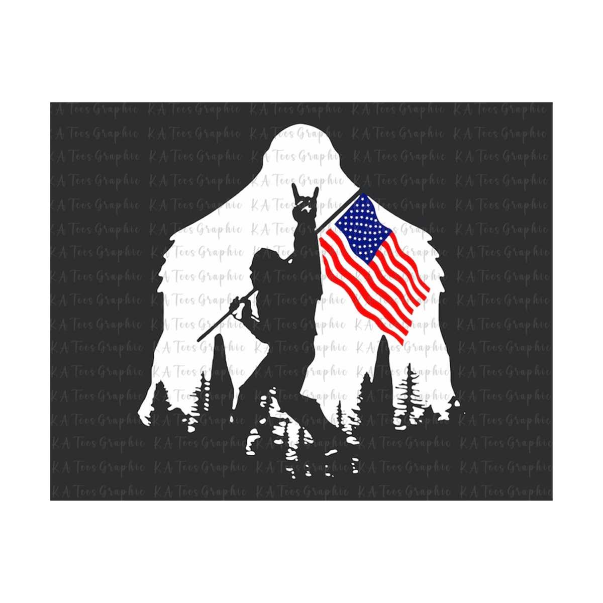 Big Foot American Flag SVG, America Svg, American Patriotic | Inspire ...