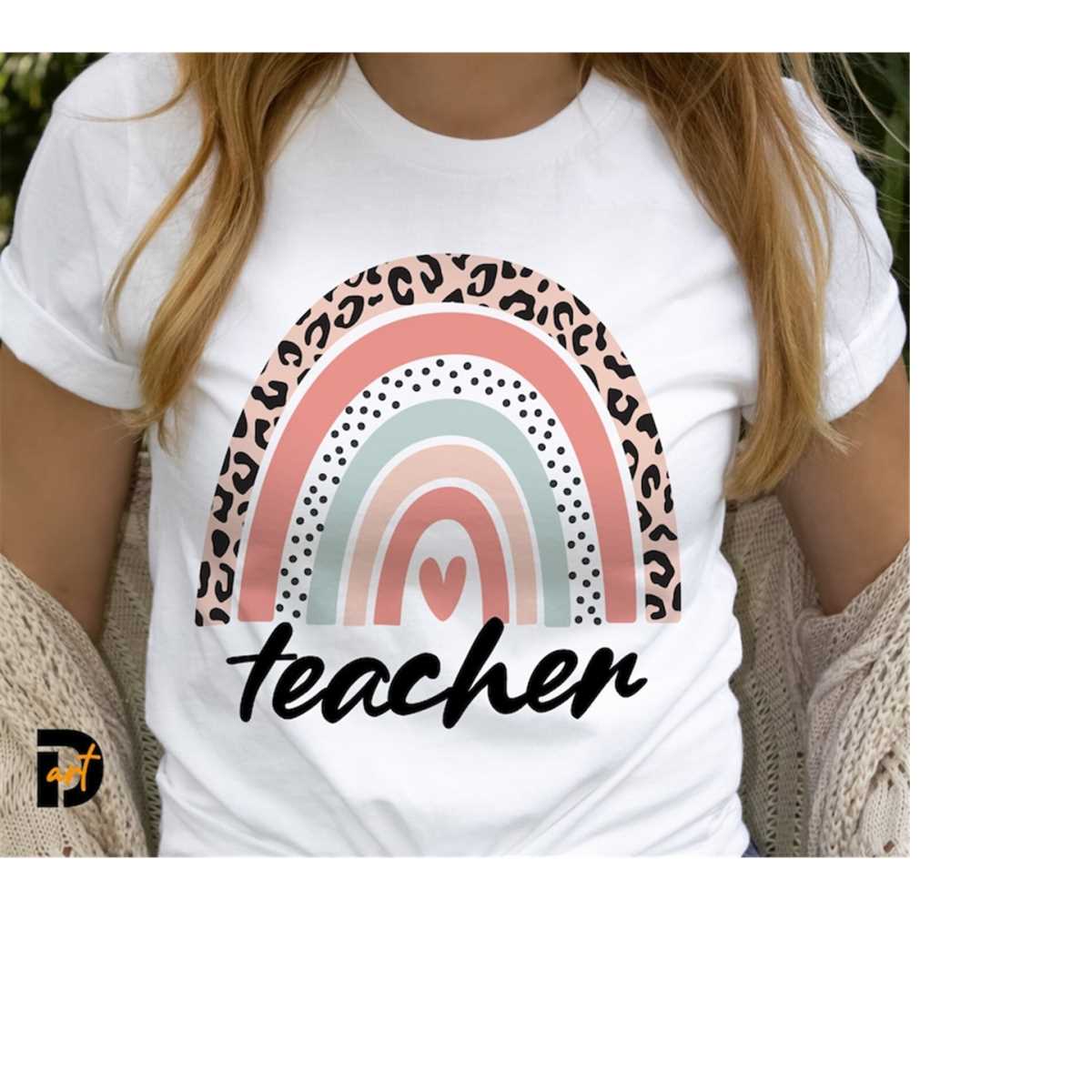Leopard Rainbow Teacher SVG,Teacher svg,Leopard Rainbow svg, - Inspire ...
