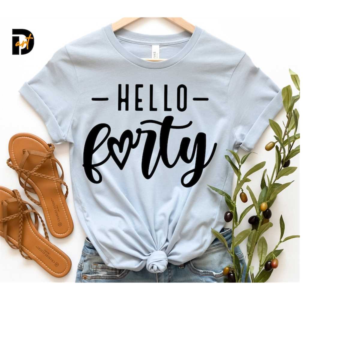 Hello Forty svg, Hello 40, 40th Birthday, 40 years old,Birth - Inspire ...