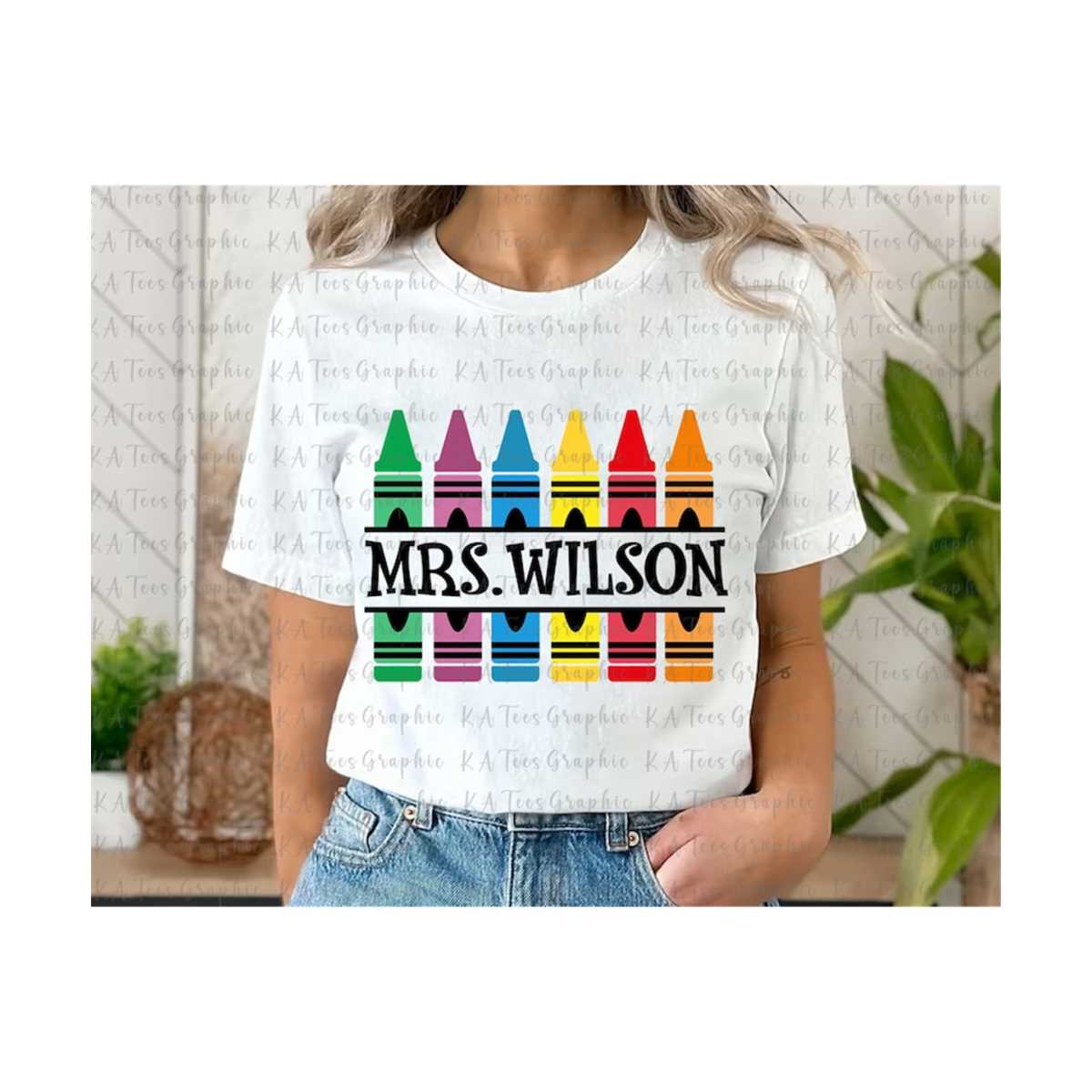 Personalized Teacher SVG, Crayon Monogram Svg, Crayon Split | Inspire ...