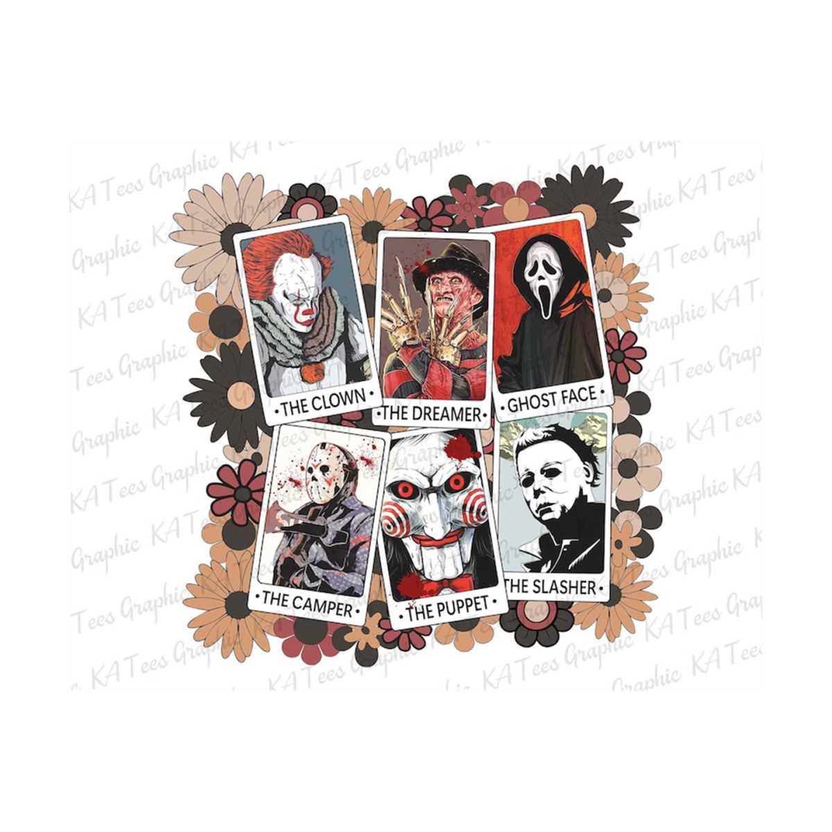Horror Character Tarot Card Png, Horror Movie Halloween PNG, | Inspire ...