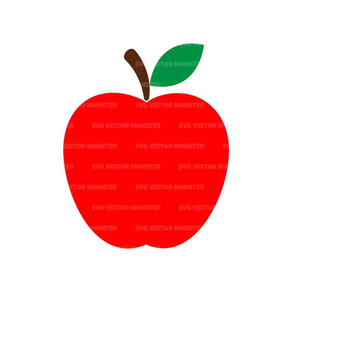 Red Apple Svg, Fruit Svg, Apple Monogram Svg, Apple Png, App | Inspire ...