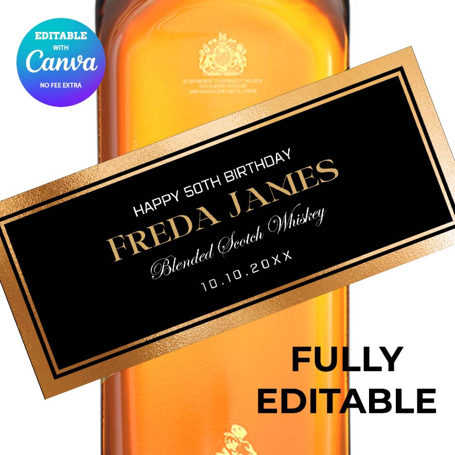 Editable Johnnie Walker Black Label 750ml, Johnnie Walker 75 | Inspire ...