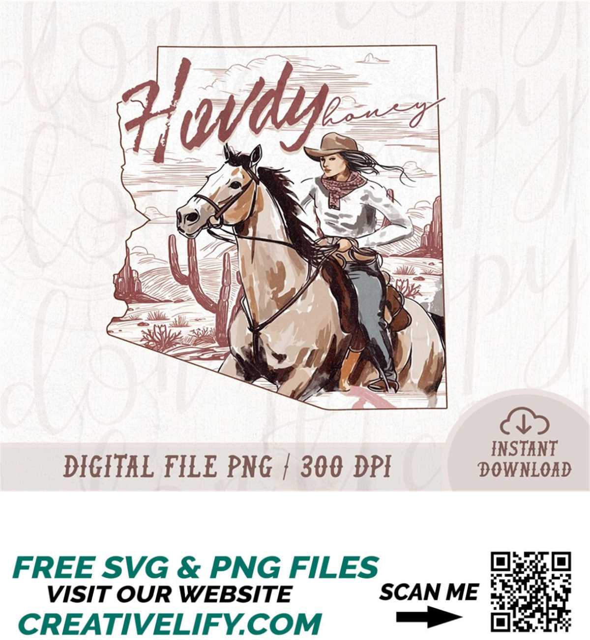 Howdy Honey Png, Cowgirl Png, Western Png, Howdy Png, ARIZON - Inspire ...