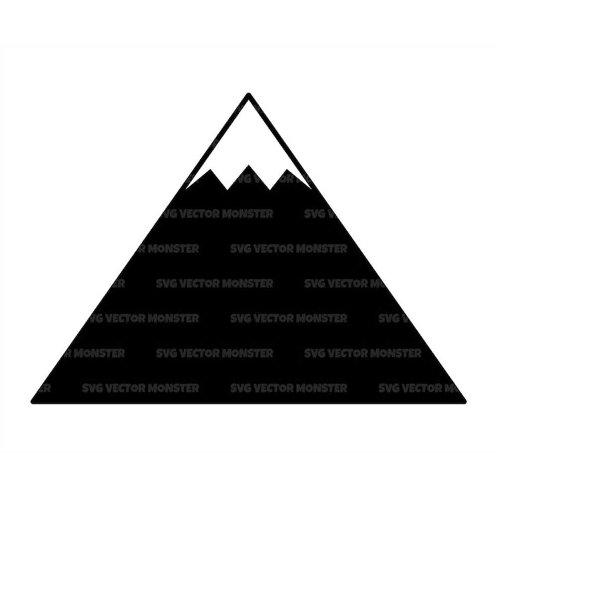 Mountain Svg, Snowy Mountain Svg, Geometric Mountain Svg. Ve - Inspire ...