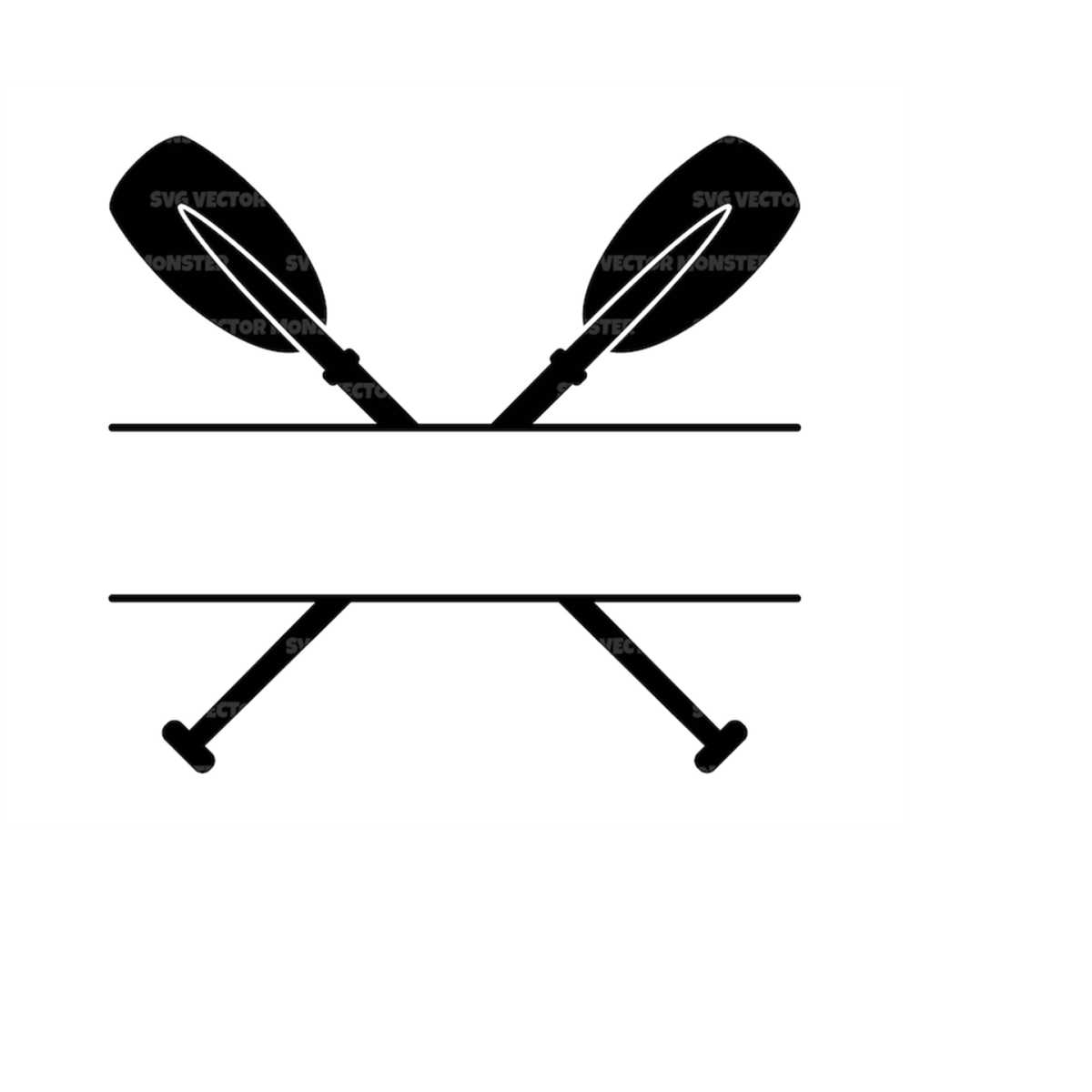 Canoe Paddles Svg, Split Name Frame Svg, Canoeing. Vector Cu - Inspire ...