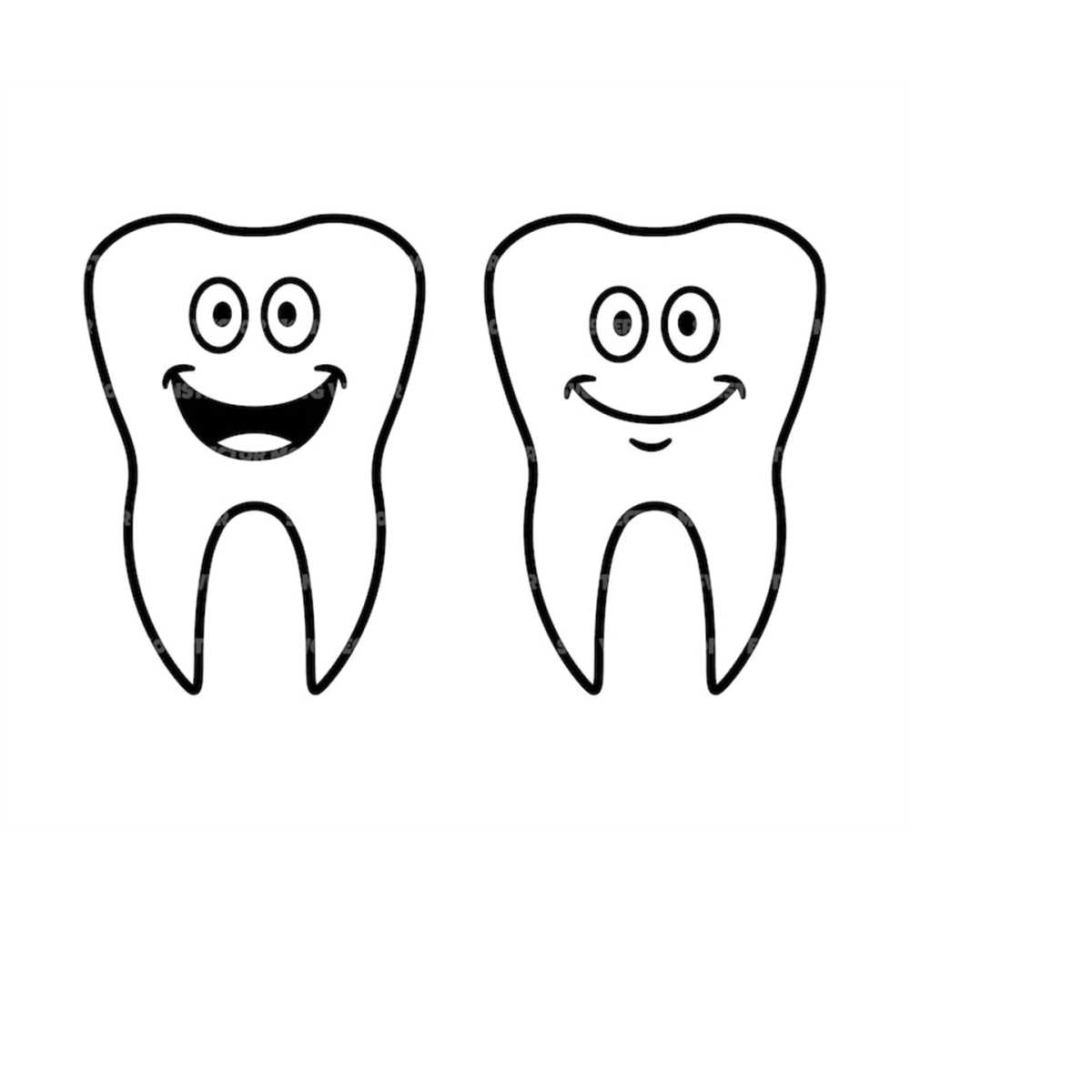 Smiling Tooth Svg, Tooth with Face Svg, Dentist Svg. Dental - Inspire ...