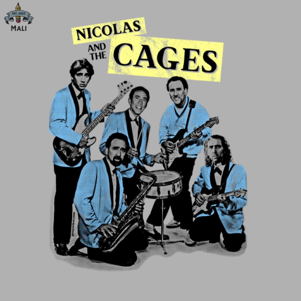 Nicolas and the Cages Nic Cage Band Shirt Sublimation PNG Do | Inspire ...
