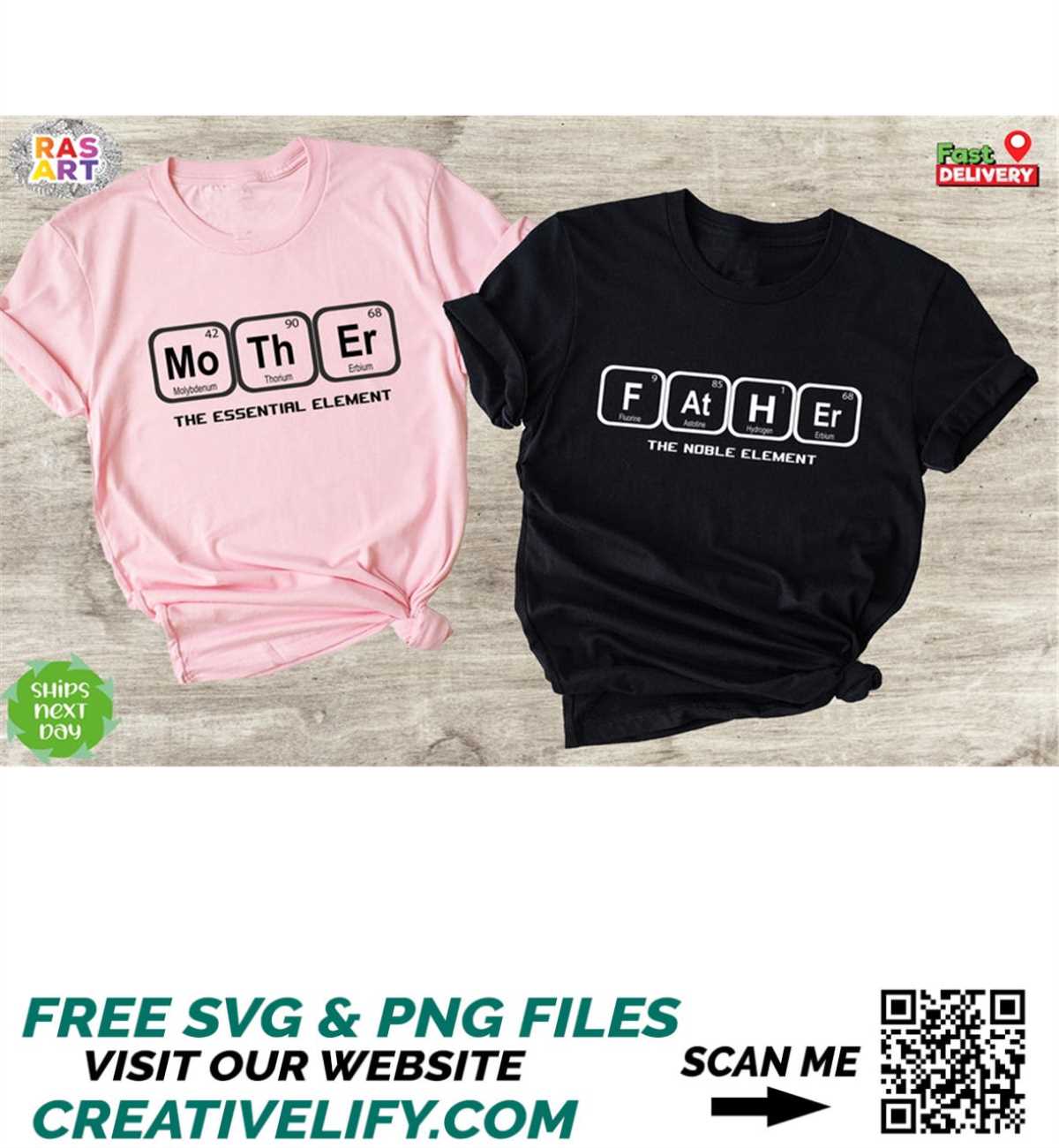 Family Periodic Table Shirt, Mother Elements Shirt, Father E - Inspire ...