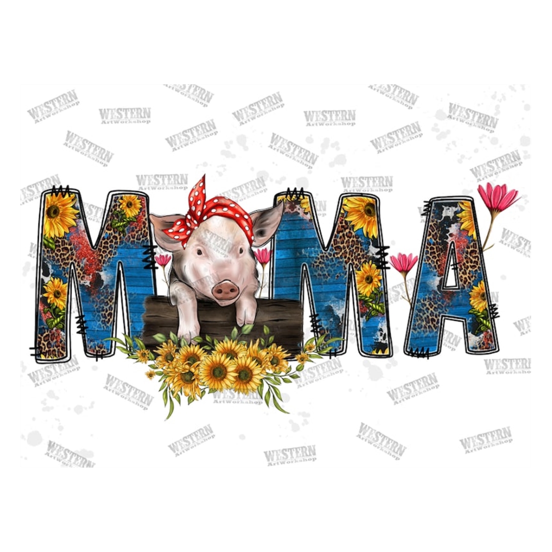 Western Mama Pig Png, Western Design, Pig Sunflower, Pig Png | Inspire ...