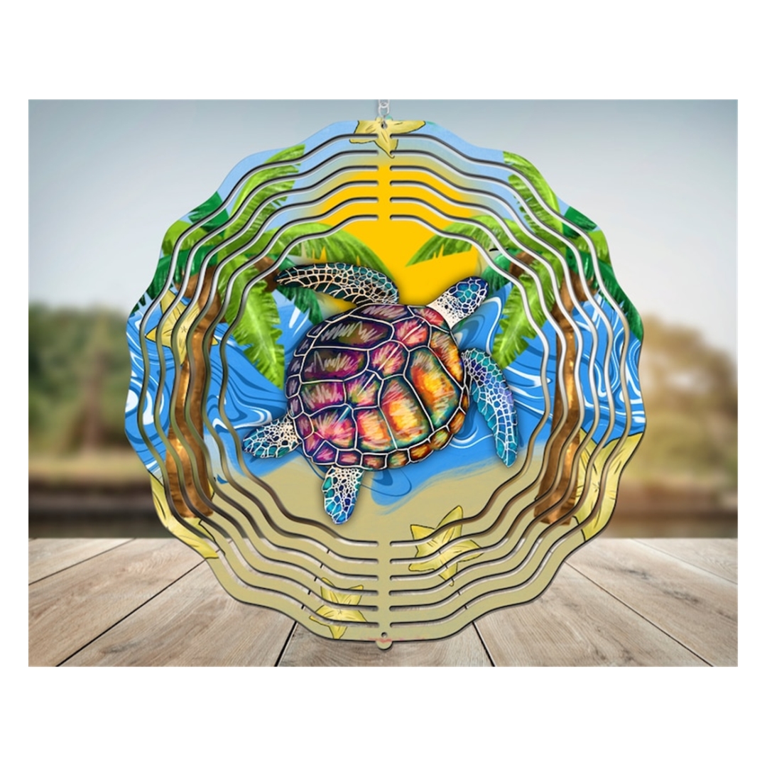 Summer Turtle Wind Spinner Png,Sea Turtle Wind Spinner,Anima | Inspire ...