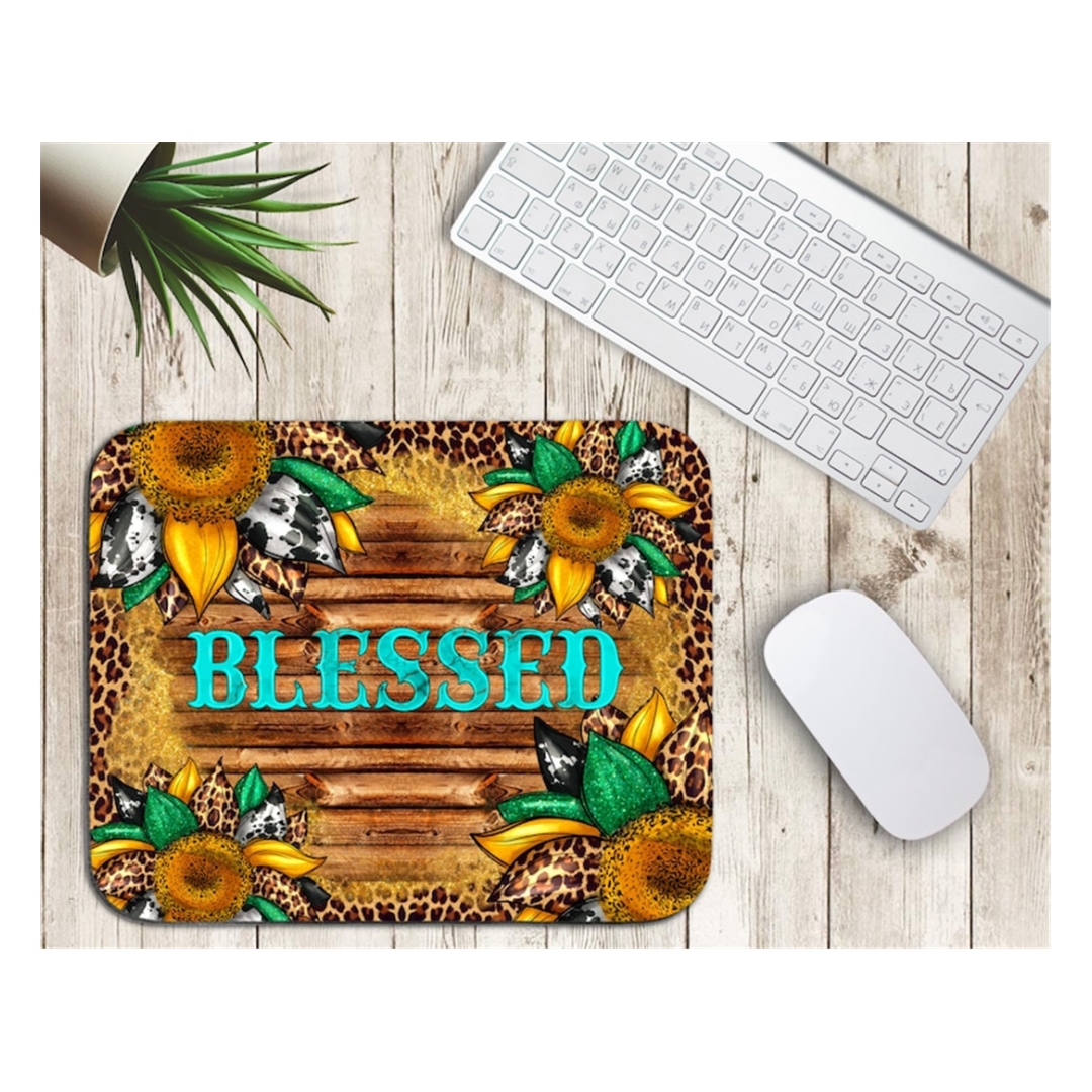 Blessed Leopard Mouse Pad Sublimation Png, Western Design Pn | Inspire ...