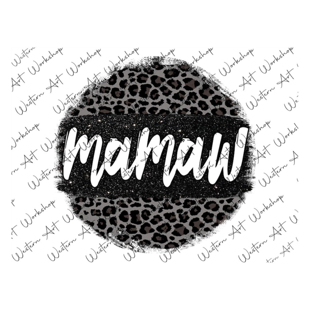Black Leopard Mamaw Circle Png, Mamaw Sublimation Png, Mamaw - Inspire ...