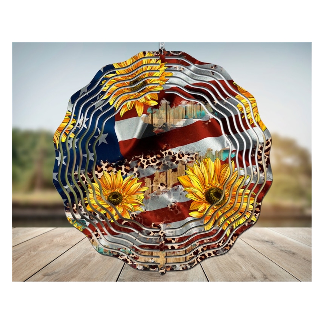 American Flag Wind Spinner Sublimation Design, American Png, | Inspire ...