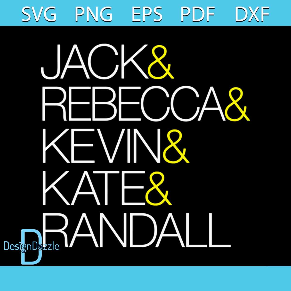 This is Us TV Show Names svg | Inspire Uplift
