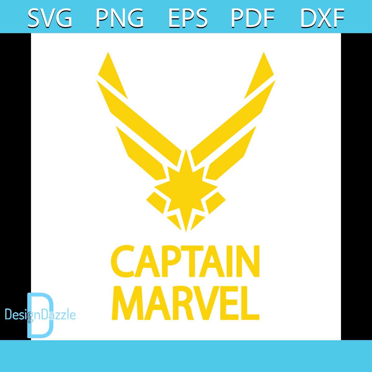 Captain Marvel, silhouette, vector svg | Inspire Uplift