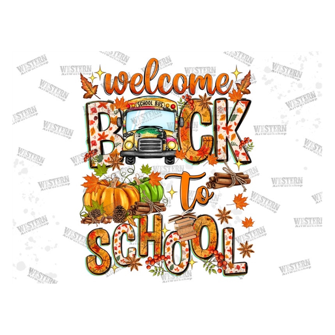 Fall Welcome Back To School Png Sublimation Design,Fall Png, | Inspire ...