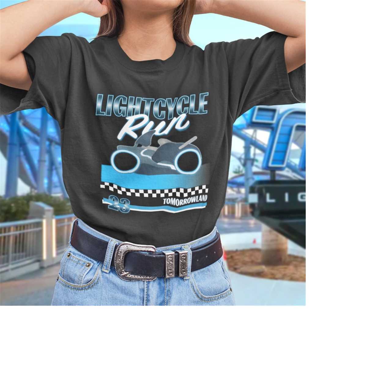 Lightcycle Run Race Car Style T-Shirt | Inspire Uplift