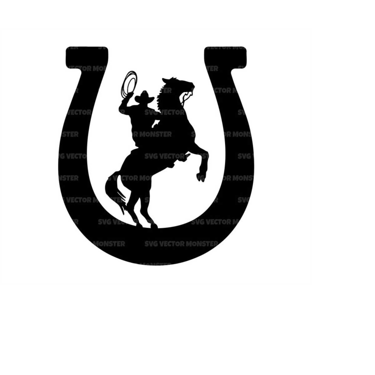 Cowboy on Horse Svg, Horseshoe Svg, Lasso Rope Svg, Rodeo Sv - Inspire ...