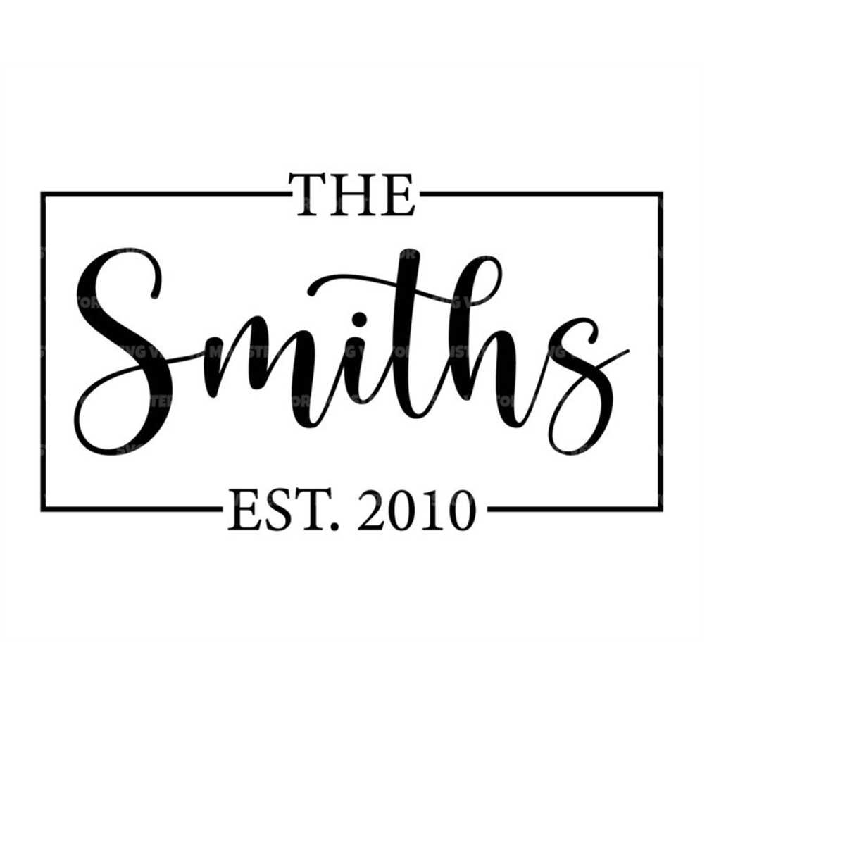 Custom Family Name Sign Svg, Personalized Last Name Sign Svg - Inspire ...