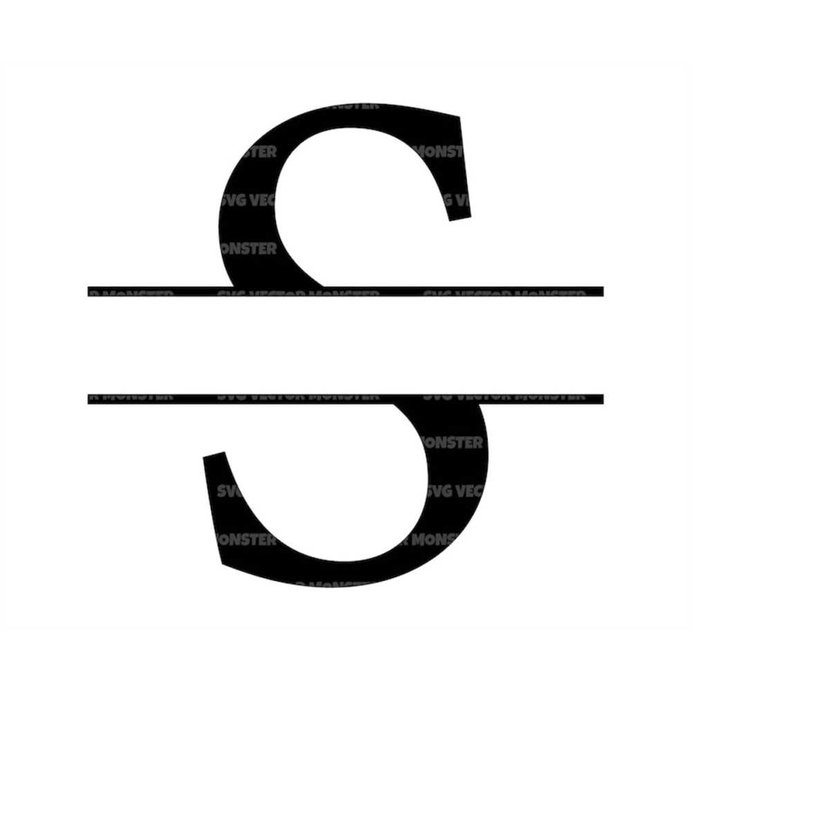 Uppercase S Letter Split Monogram Svg, Alphabet Split Name F | Inspire ...