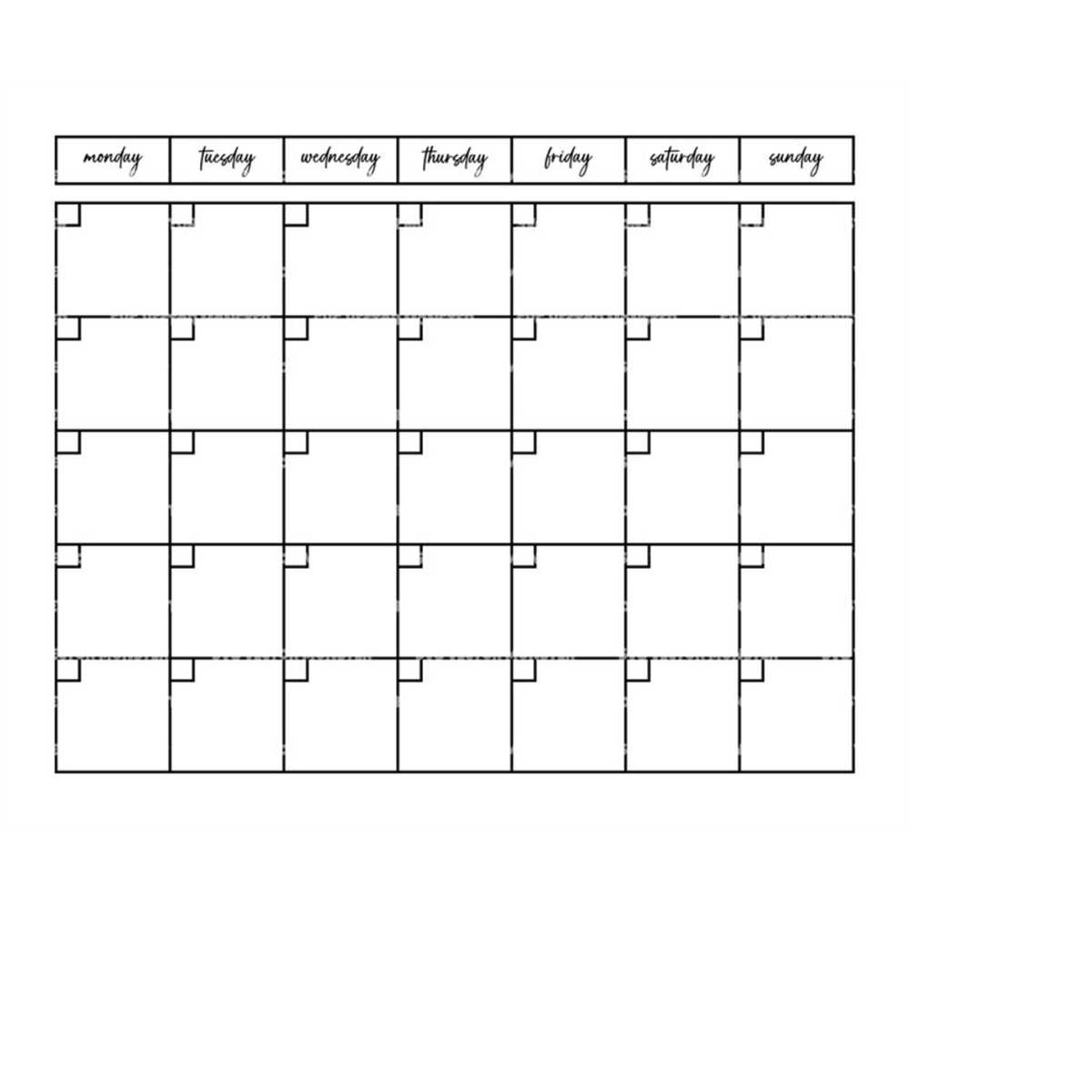 Weekly Planner Template Svg, Blank Weekly Calendar Svg, Cale - Inspire ...
