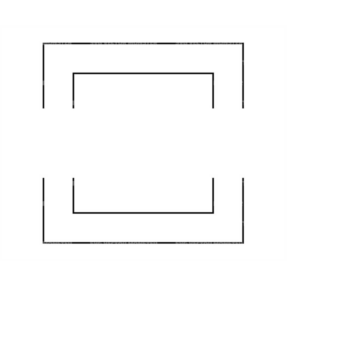 Double Square Frame Svg, Square Monogram Svg, Square Split N - Inspire ...