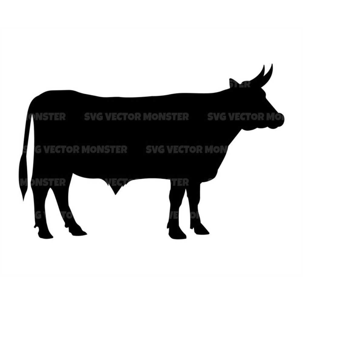 Bull Svg, Ox Svg, Cattle Svg, Bull Silhouette. Cut file Cric - Inspire ...